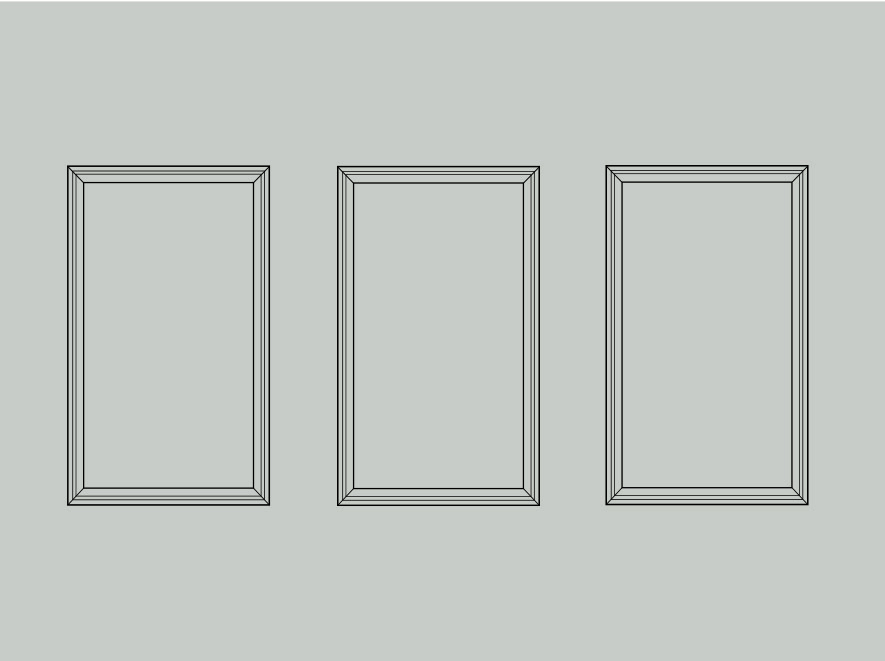 Wall Panelling Kits Paint Ready 3 Panels Per Kit Mix and Match White ...