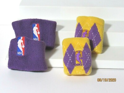 NBA Basketball Sweatbands Sweat Wrist Bands Wristbands Purple Yellow ...