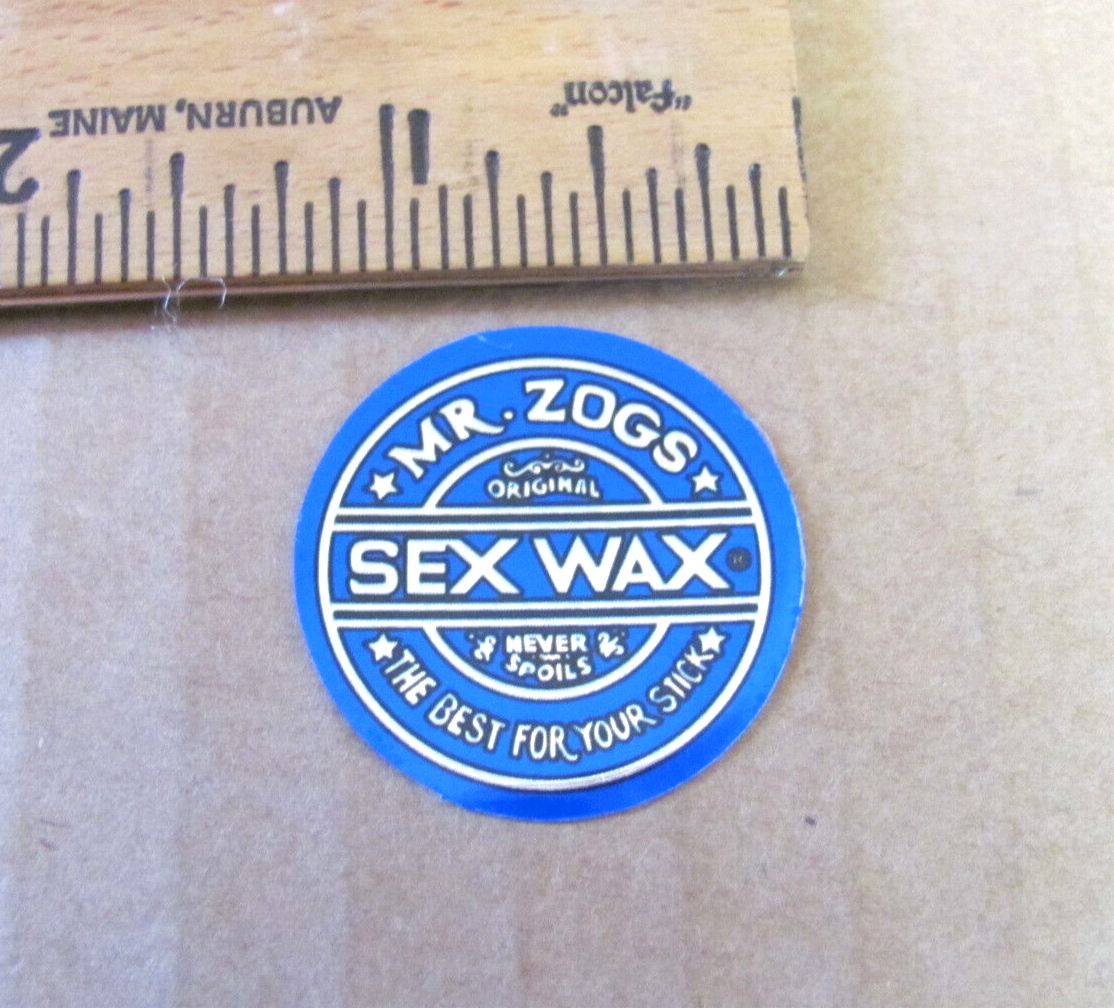 Vintage Sex Wax Mr Zog's Blue Foil Sticker Decal New Surfboard Surfing ...