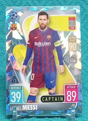 2021-22 Topps Match Attax UEFA Lionel Messi Crystal Foil Parallel FC ...