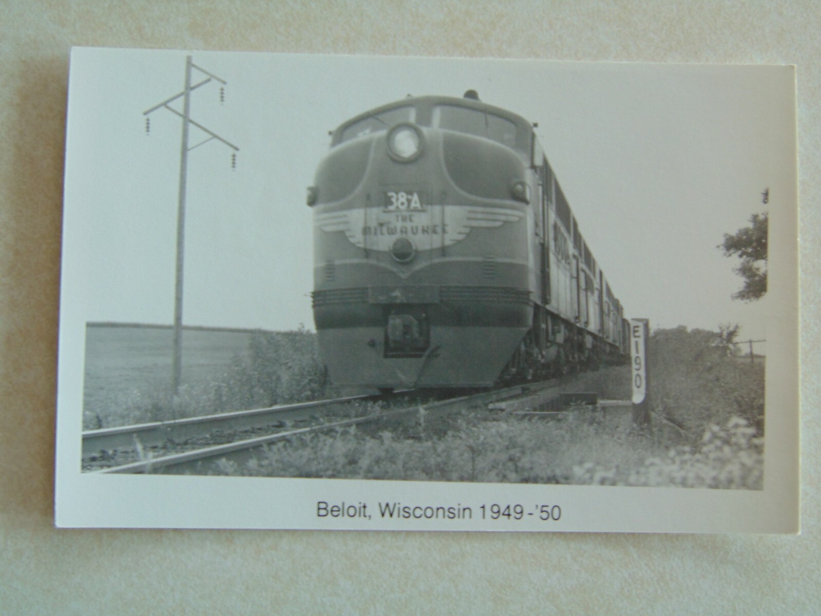 A1584 Postcard WI Wisconsin Beloit repro train photo railroad | eBay