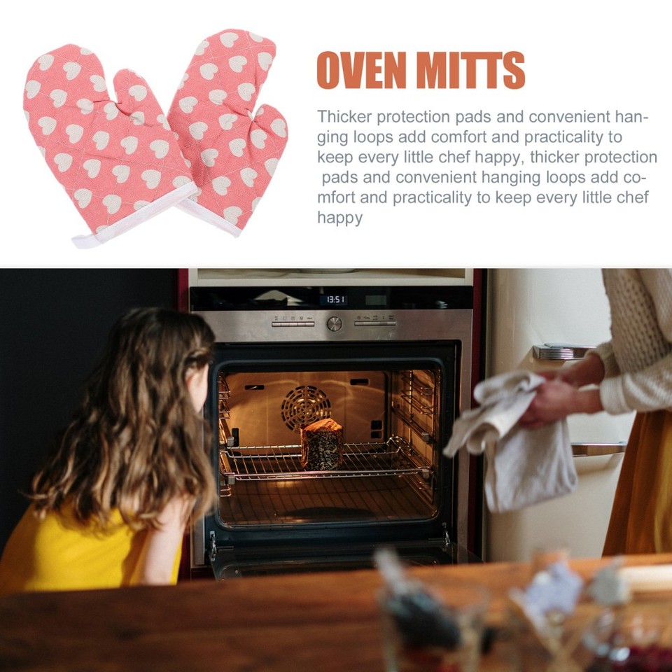 2 Pcs Heat Insulation Anti- Man Mini Oven Mitts for Kitchen | eBay ...