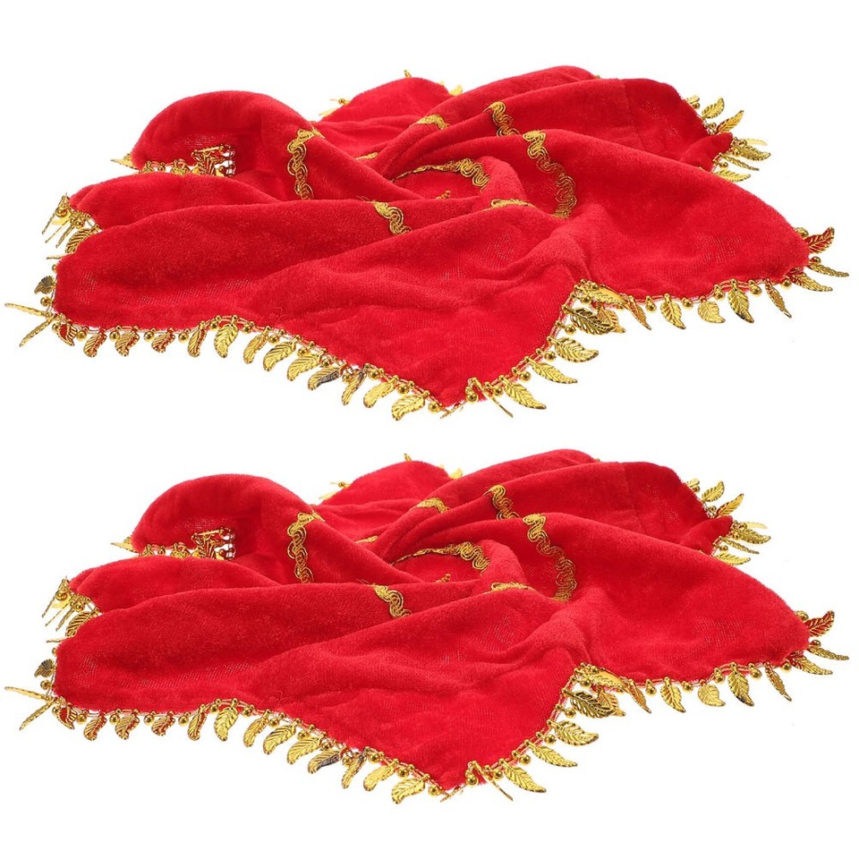2Pcs Dance Handkerchief Yangko Handkerchief Rotating Handkerchief Prom ...