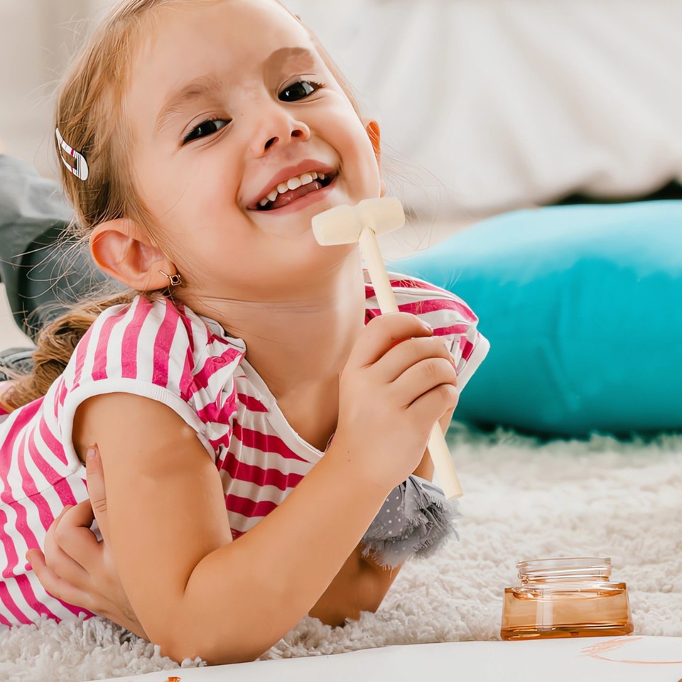 50 Pcs Small Mallet Wooden Mallets for Kids Mini Hammer Hammering ...