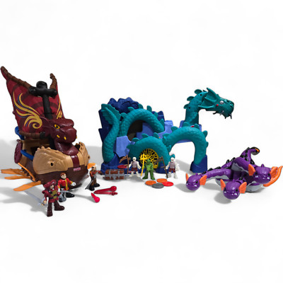 Fisher-Price Imaginext Serpent Pirate Ship & Dragon Island & Sea ...