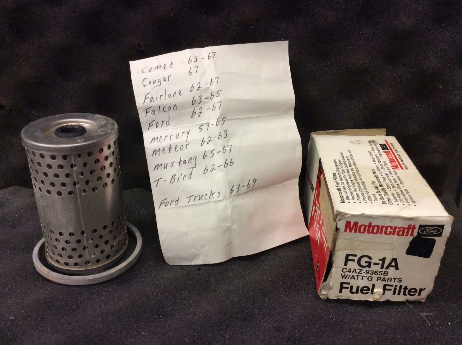 MUSSTANG 65-67 NOS Ford FUEL FILTER C4AZ-9365-B D2AE-9176-A2A ...