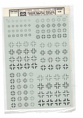 Micro Scale Decals German WWII Insignia Fighters #2 Military Revell AMT ...