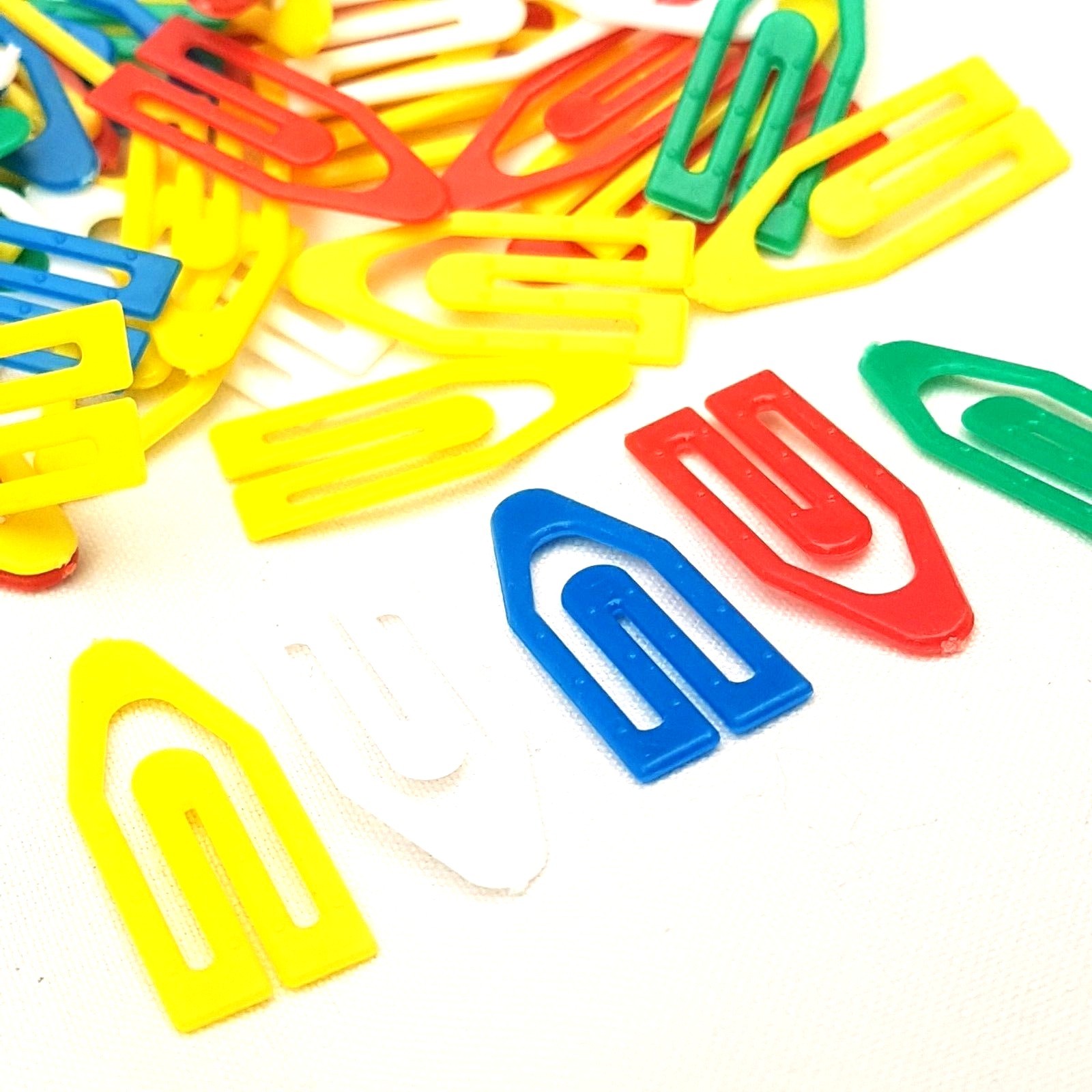 Plastic Paper Clip Page Markers Tabs Fasteners Colour Flag Identifiers ...