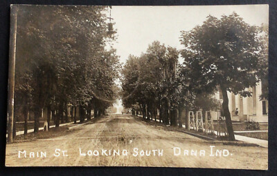 1910 RPPC Postcard Dana Indiana Main Street Looking South | eBay