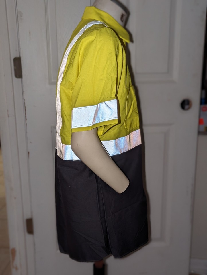 Red Kap Reflective Yellow Work Shirt Type R Class 2 Level 2 Sz M Short ...