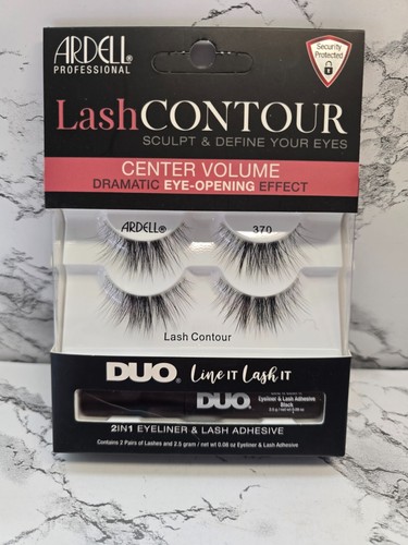 Ardell Lash Contour Eyelashes 370 Eye Opening w/Duo Eyeliner & Adhesive ...