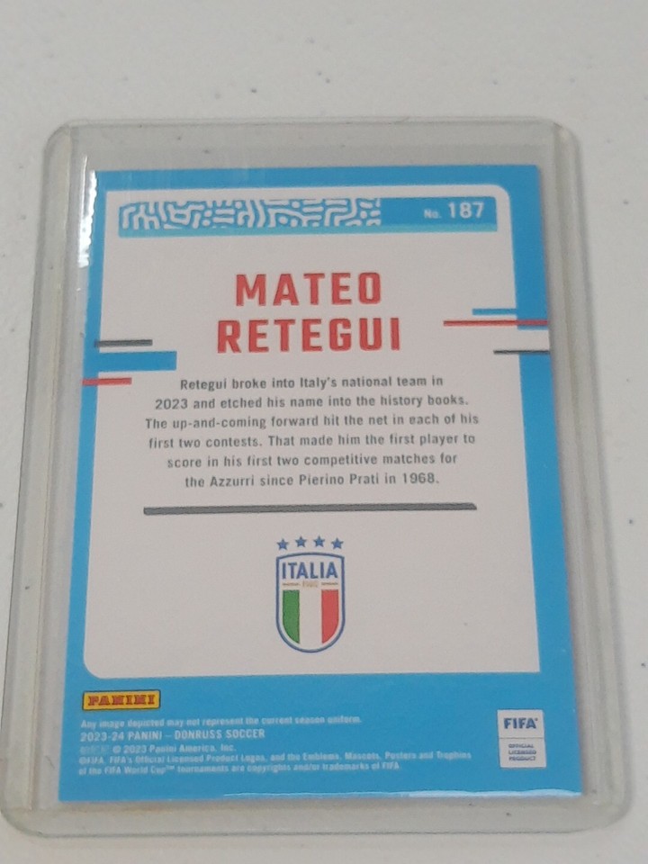 2023-24 Panini Donruss Soccer Cubic Rated Rookie Mateo Retegui Italy RC ...