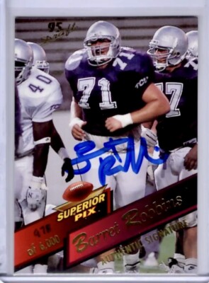 1995 SUPERIOR PIX DRAFT BARRET ROBBINS Authentic Signature Rookie AUTO ...