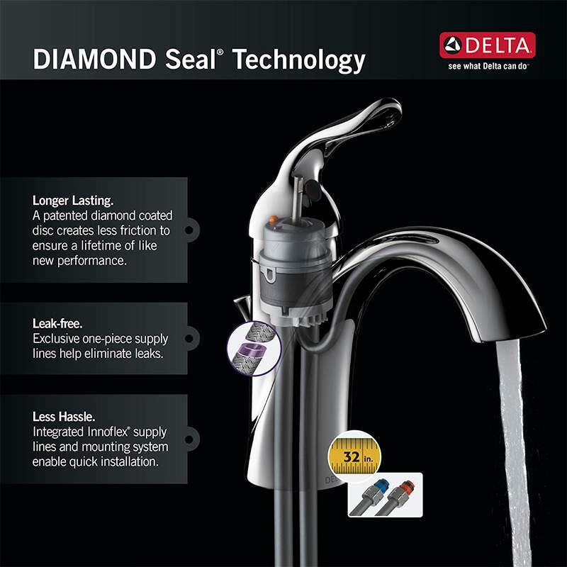 Delta 520-MPU-DST Bathroom Sink Faucet - Silver for sale online | eBay