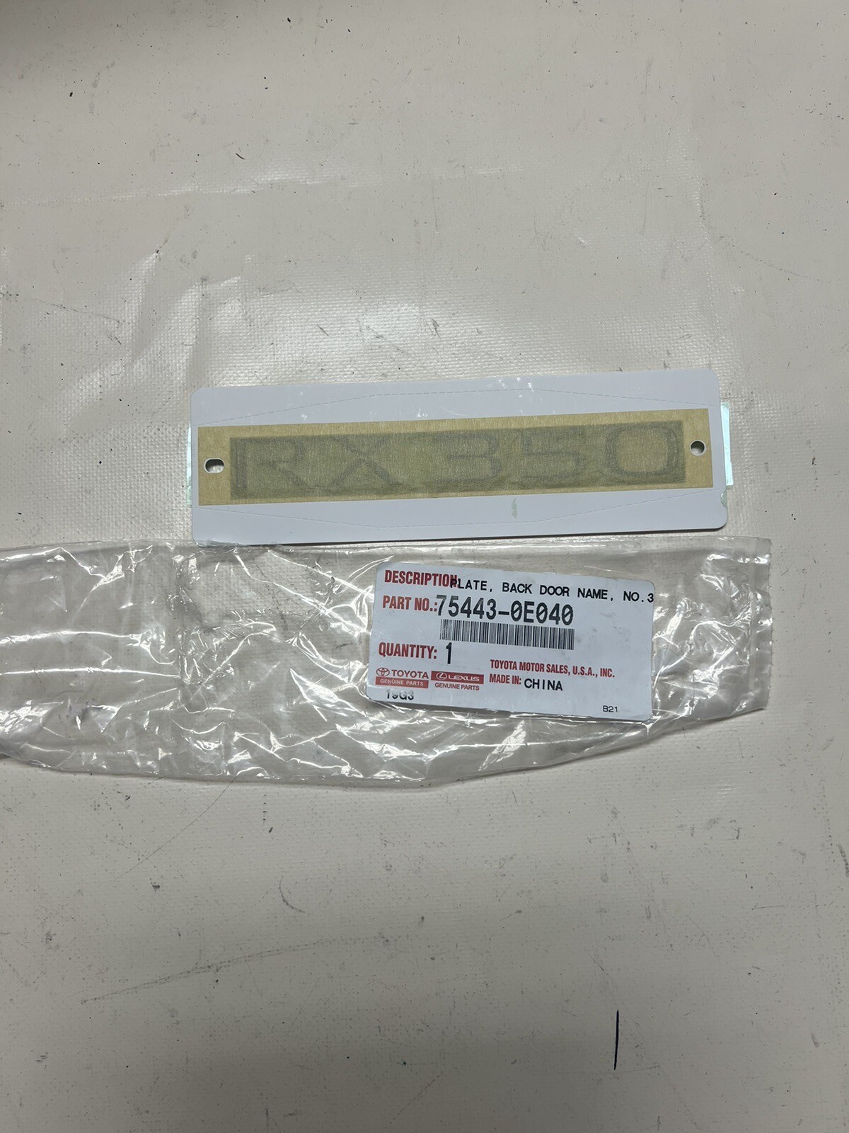 2016-2018 Lexus RX350 OEM Genuine REAR Trunk Door "RX350" LOGO EMBLEM ...