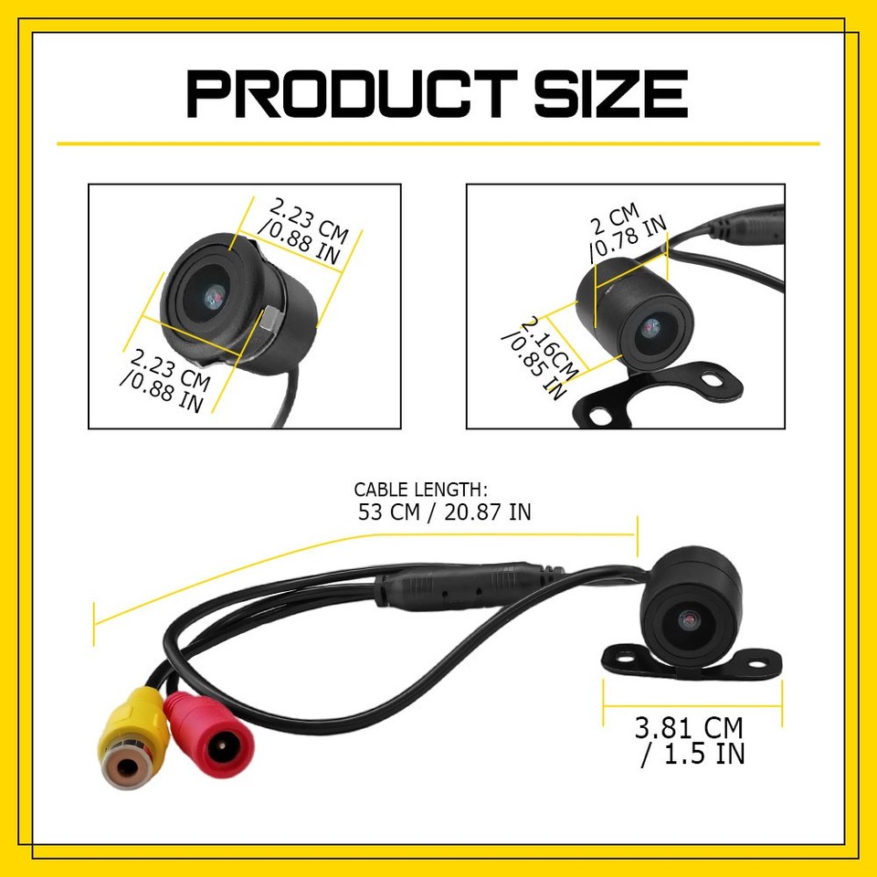 Waterproof CMOS Car Rear/Front View Backup Parking Reverse Camera Back ...