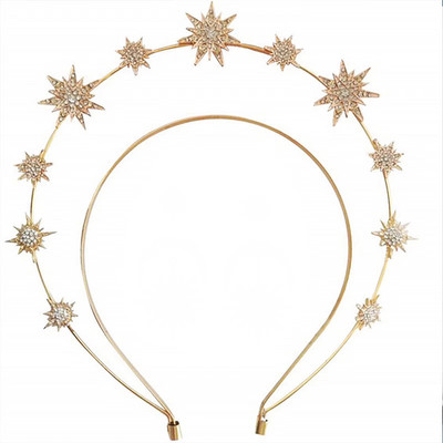 2 Layers Rhinestone Star Headbands for Bride Wedding Party Hair ...