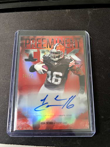 Josh Cribbs COLOR MATCH /25 Auto Preeminent Ink 2024 Topps Signature ...