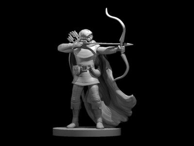 Scout Male Commoner NPC 28mm Scale DND D&D Tabletop Mini | eBay