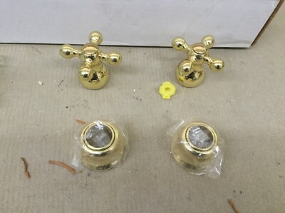 ELJER 538-3510-00 2 HANDLE SHOWER FAUCET, CROSS HANDLES, POLISHED BRASS ...