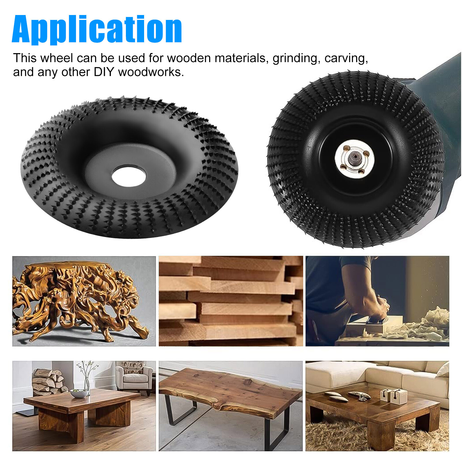 4in Wood Carbide Sanding Carving Shaping Disc For Angle Grinder ...