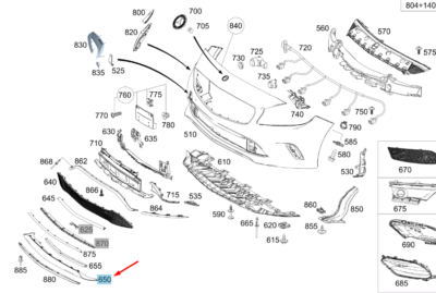MERCEDES-BENZ A W176 AMG Front Bumper Bottom Trim A1768854400 NEW ...