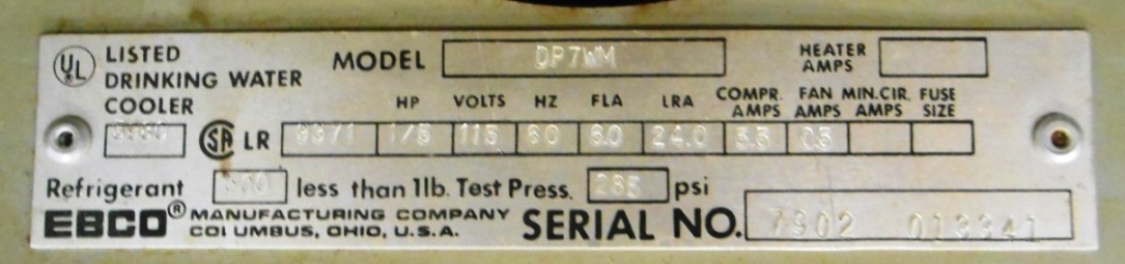 EBCO, OASIS DRINKING WATER COOLER, DP7WM, WATER FOUNTIAN, 115 VOLTS | eBay