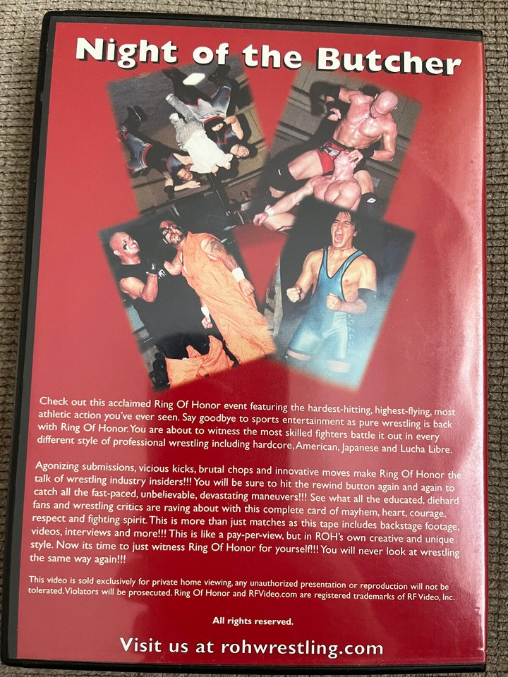 ROH Night Of The Butcher DVD 2002 Rare 12/07/02 Ring of Honor | eBay