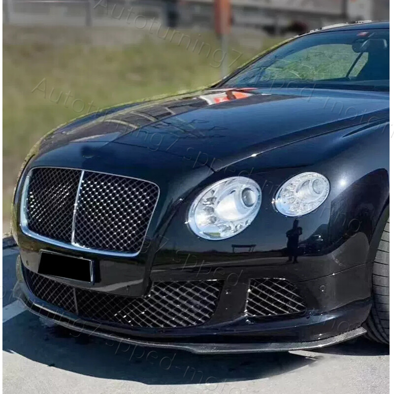 REAL Carbon Front Bumper Lip Spoiler Splitter For Bentley Continental ...