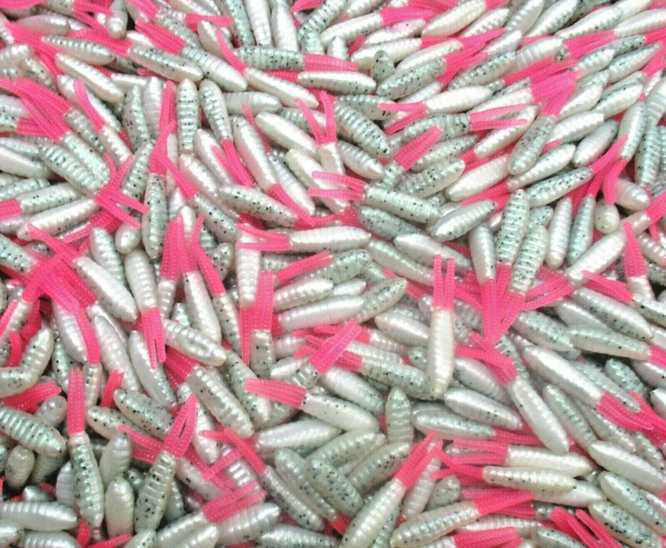 100 SHAD w/FIRE Tips 2 inch BEETLES Beetle Spin Bodies Crappie Lures ...