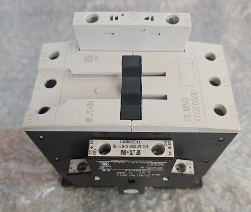 Eaton Power Contactor DIL M50 XTCE050D with 2 DIL M1000-XHI11-SI Aux ...