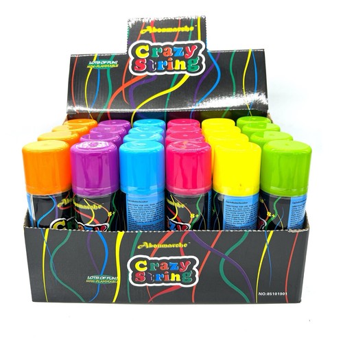 24 x New Formula Silly String Crazy String Party Wacky string 100% safe ...