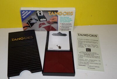 Vintage Tangoes The Puzzle Game Chinese Tanagram Puzzle complete w ...