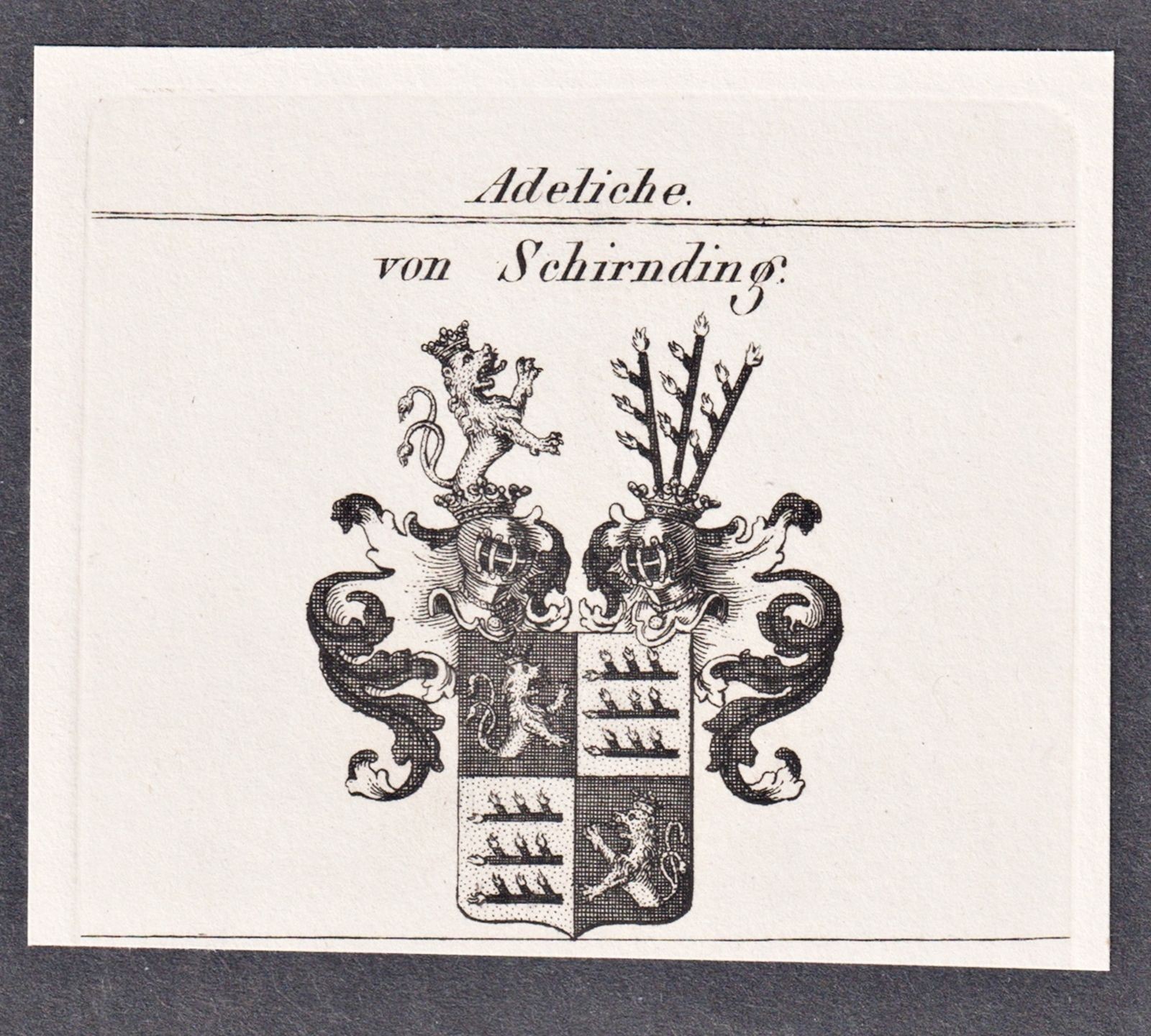 Schirnding - Emblem Coat of Arms Heraldry Copperplate Nobility ...