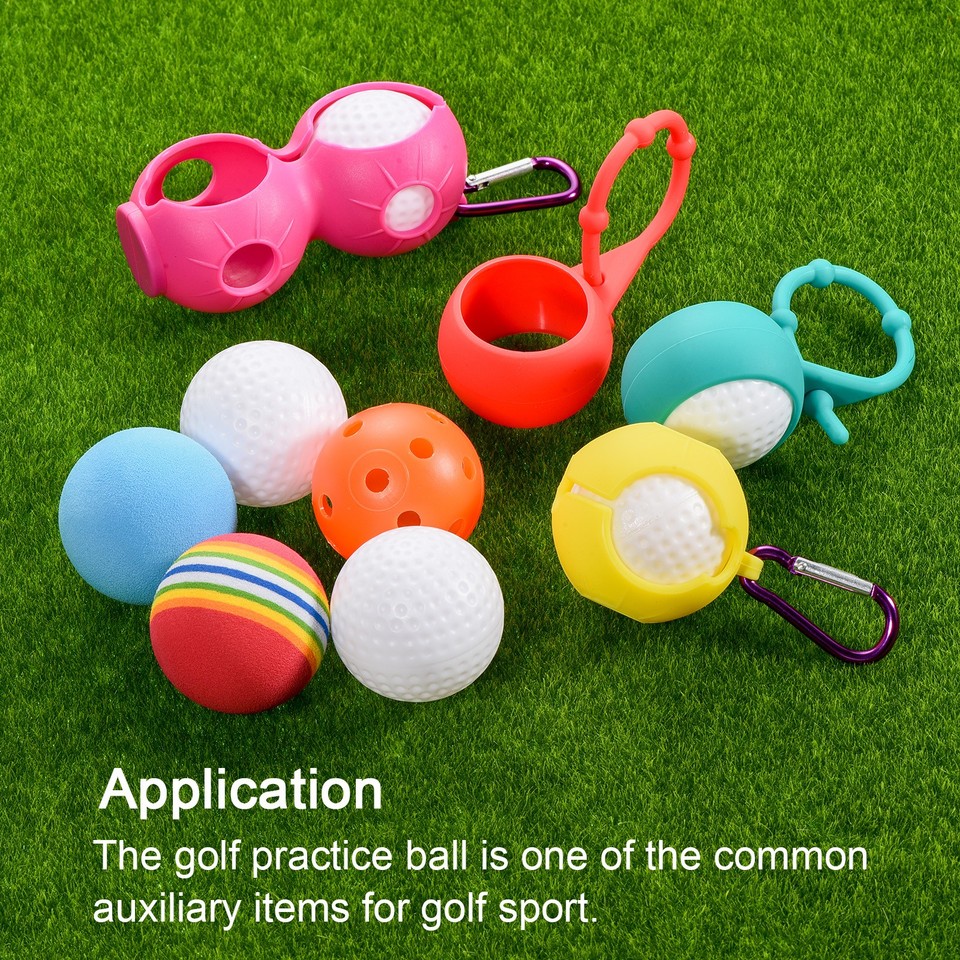 8Pcs Golf Practice Balls, 42mm Plastic Training Hollow Golf Ball, Red ...