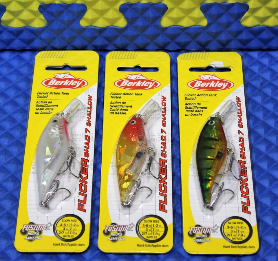 Berkley Flicker Shad Shallow Slow Rise Sze 7 FFSH7S Flashy Series ...
