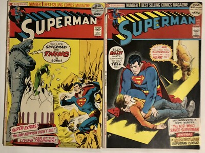 Superman #251 & #253 High Grade Set Bronze Age (1972) Marvel Comics Lot ...