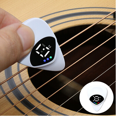 Guitar Tuner and Guitar Pick 2 in 1,Digital Guitar Pick with LED Screen ...