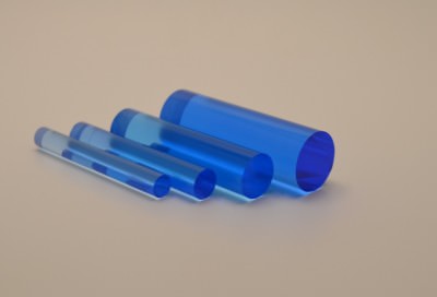 Fluorescent Blue Acrylic Perspex Plastic Rod 9.5mm 12.7mm 19mm 25.4mm ...