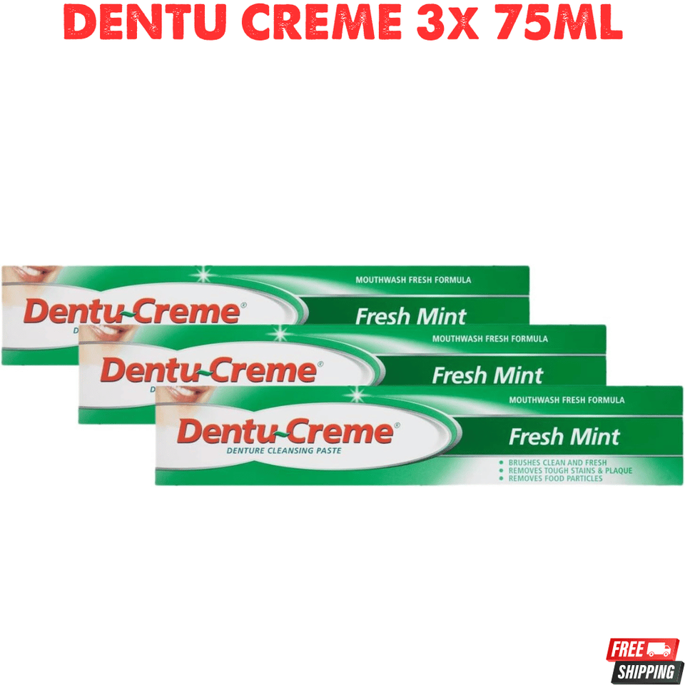 Dentu Creme Economy Toothpaste 75ml Denture Cleansing Paste Fresh Mint ...