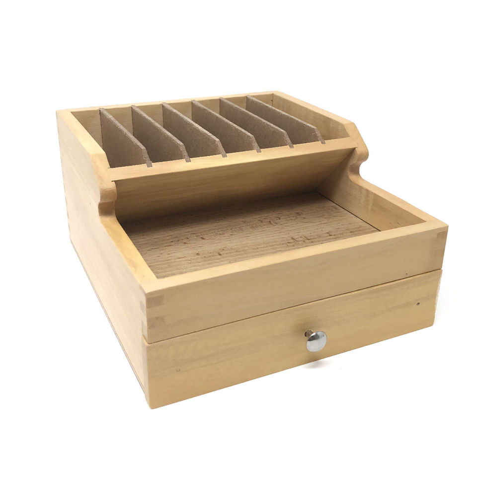 Wooden Tool Storage Rack Jewellers Watchmakers Drawer Workbench ...