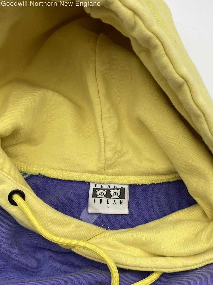 Teddy Fresh Hoodie Hooded Sweatshirt Colorblock Pink Purple Teal Yellow ...