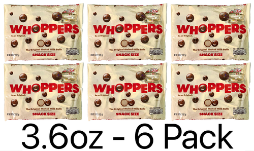 Whoppers Malted Milk Balls, Snack Size, Holiday Candy, Original 3.6oz ...