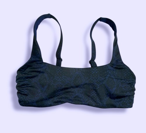 Athleta 34B/C Snake Bra Cup Sized Bikini Top 530978 Dress Blue Black ...