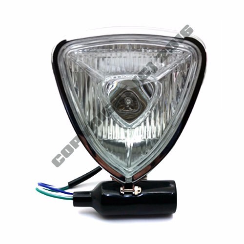 Triangle Headlight Custom Headlight Bottom Mount Chopper Bobber Harley ...