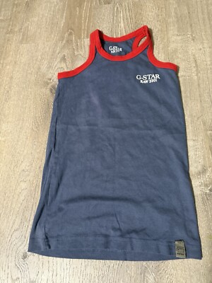 G-STAR RAW Tank Top Women's Small Blue Racerback Cotton EUC | eBay