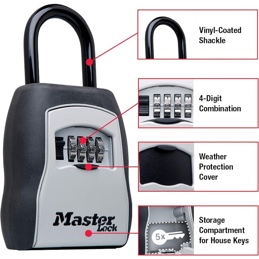 Master Lock Key Lock Box with Code, Outdoor Lock Box for Realtors W | eBay