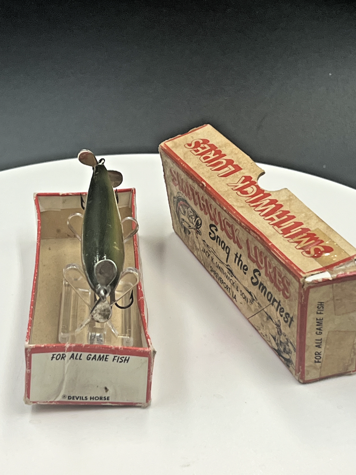 Vintage WOODEN Smithwick Devil's Horse Fishing Lure in Original Box ...