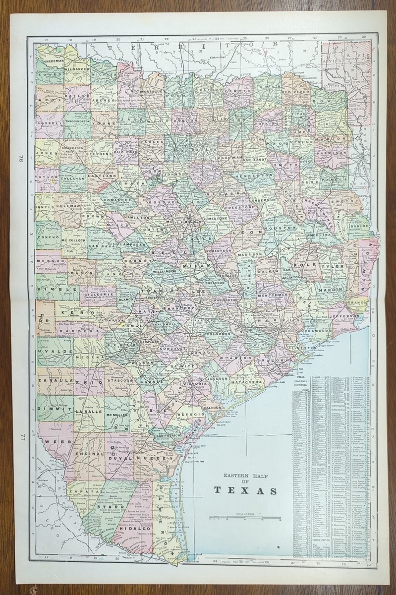 Large Map Of East Texas