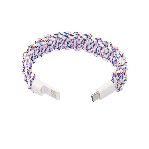 Wire Type Braided Bracelet Data Cable USB Charging Wrist for Huawei ...